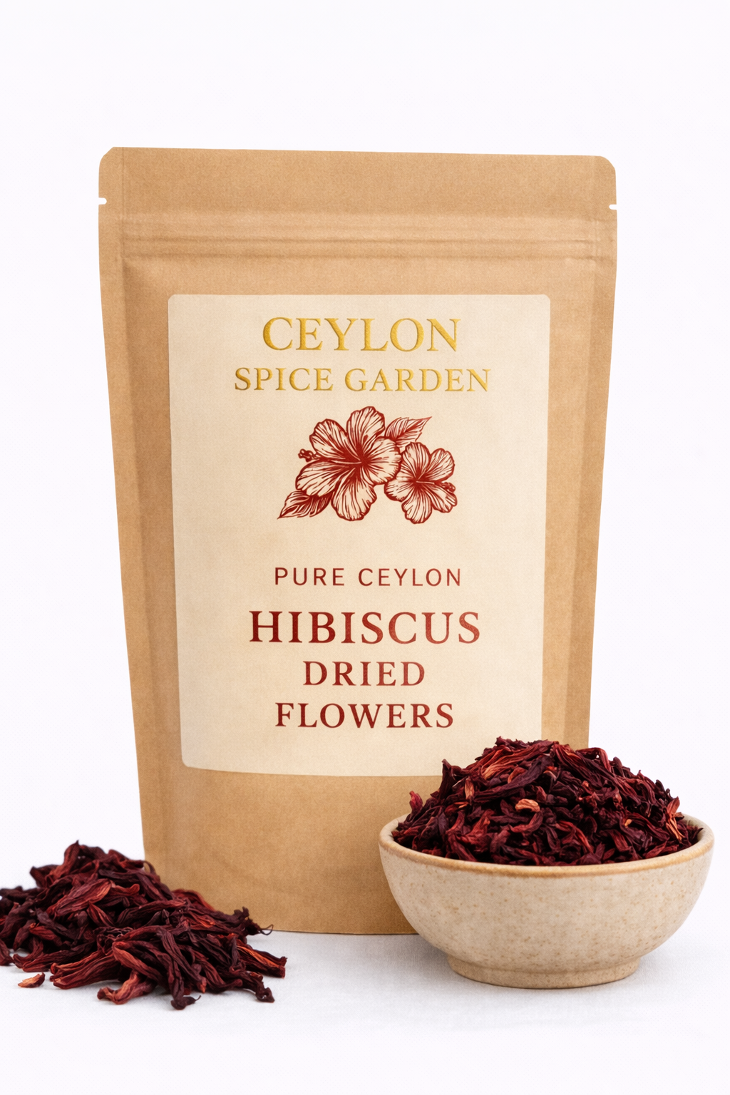 Ceylon Hibiscus Flowers – Organic Whole Dried Hibiscus sabdariffa | Sr ...
